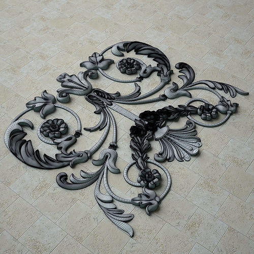 Architectural plaster ceiling carving 3D model | CGTrader