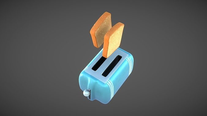 3D model Toaster with bread VR / AR / low-poly | CGTrader
