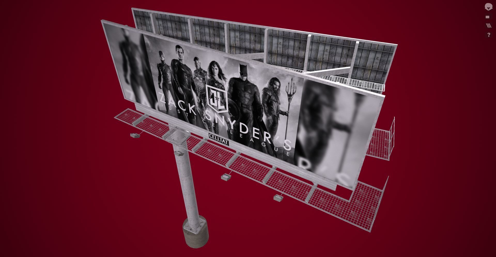 3D model Billboard 01 - Power Poles VR / AR / low-poly | CGTrader