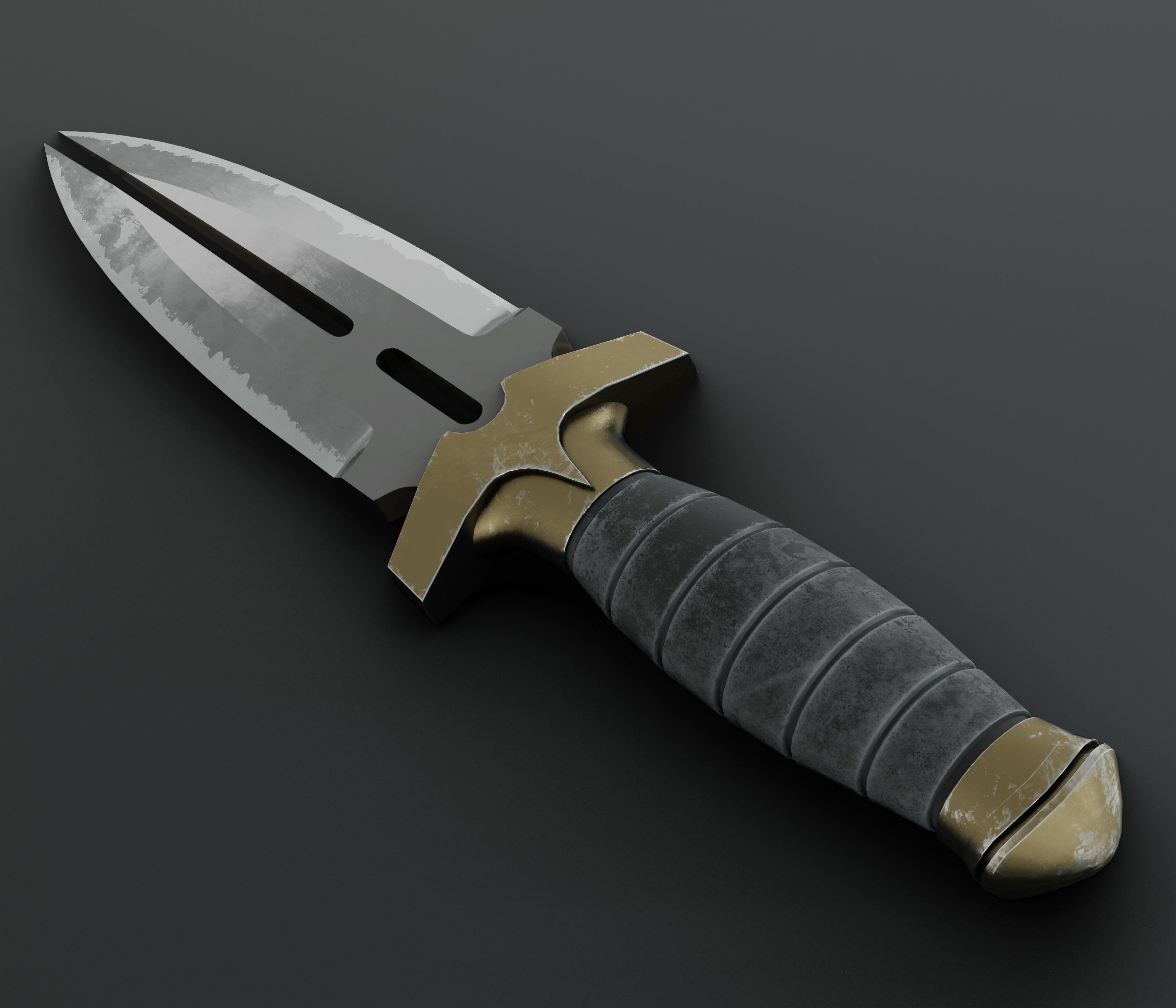 3D asset low-poly Split Blade Knife | CGTrader