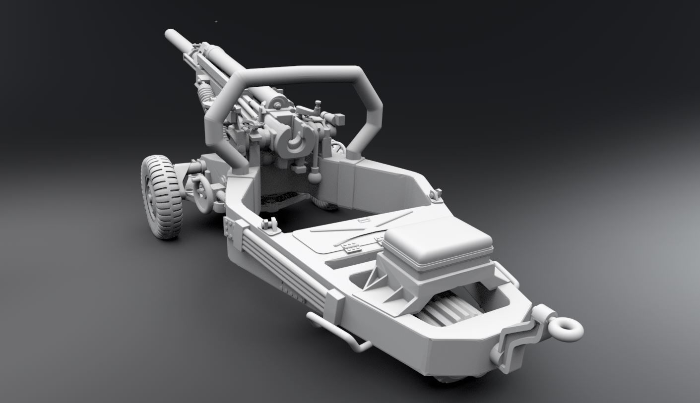 M102 105mm Howitzer 3D model 3D printable | CGTrader