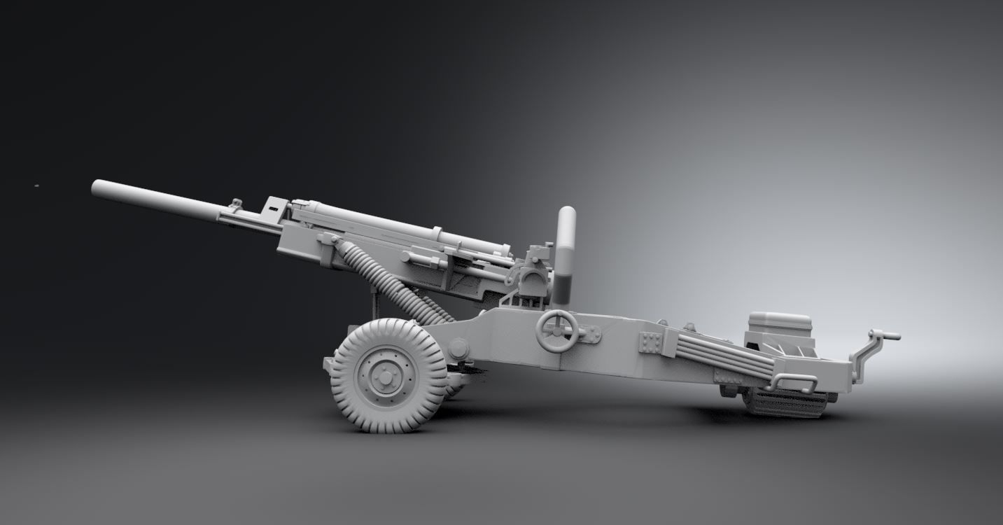 M102 105mm Howitzer 3D model 3D printable | CGTrader