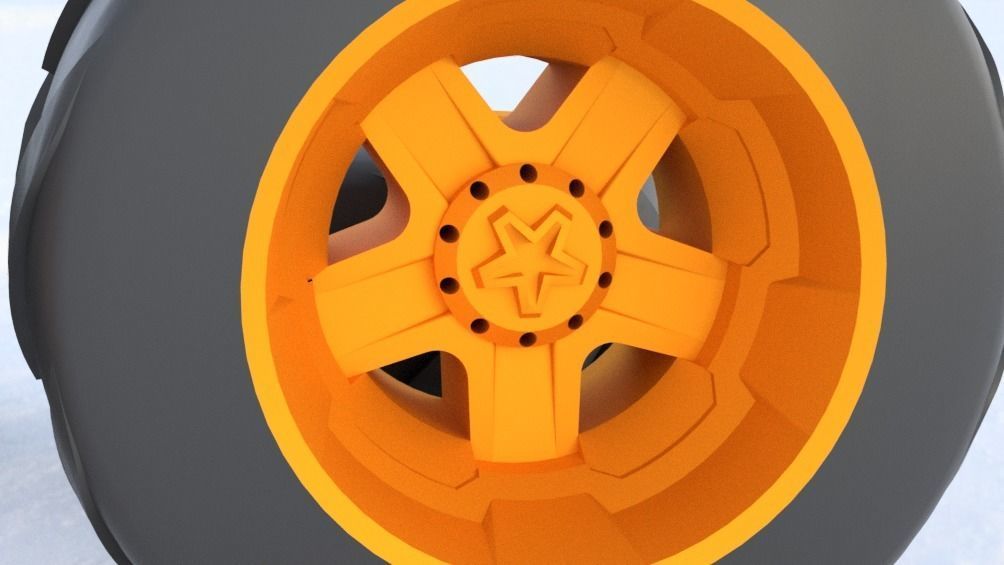 Monster wheel 1 3D model rigged | CGTrader