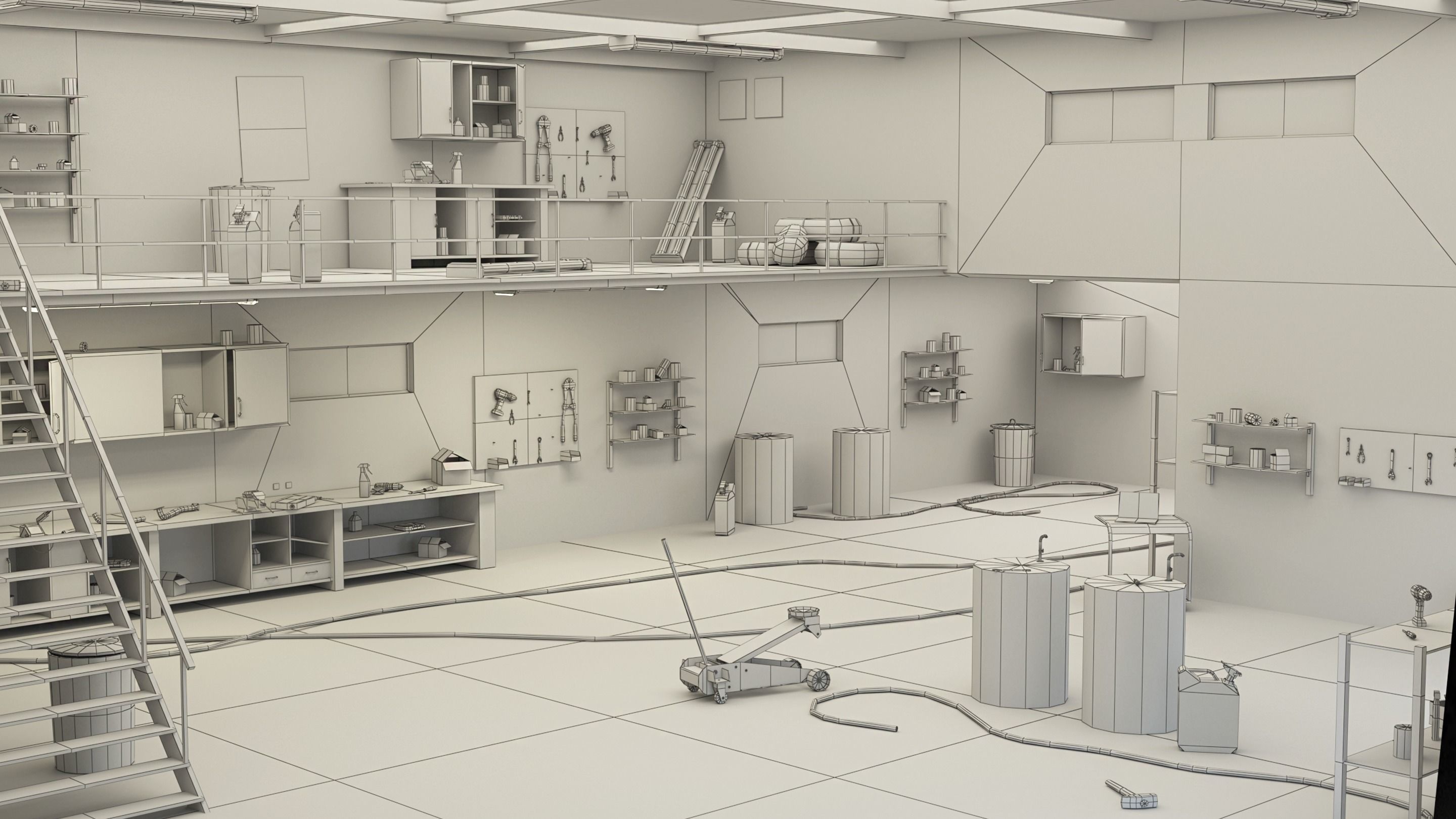 3D model Car Repair Workshop VR / AR / low-poly | CGTrader