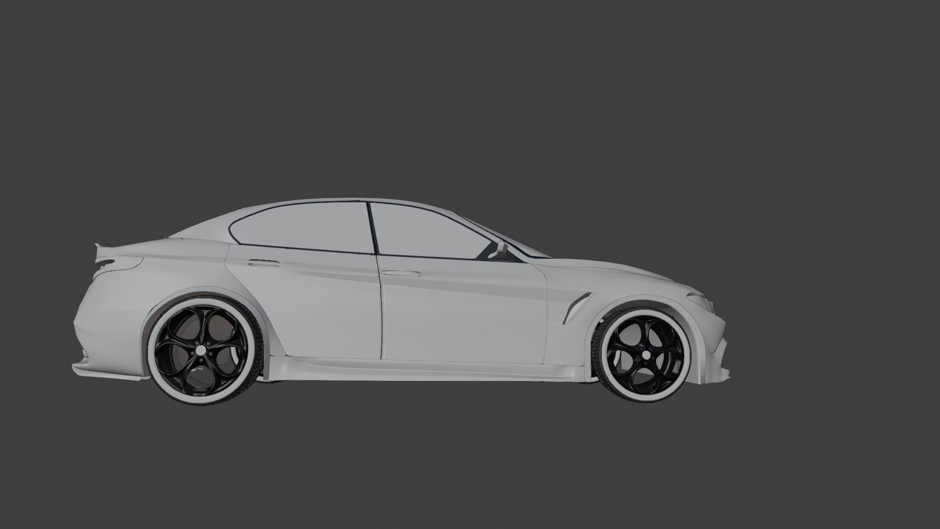 Alfa romeo gulia detailed mesh free 3D model rigged | CGTrader