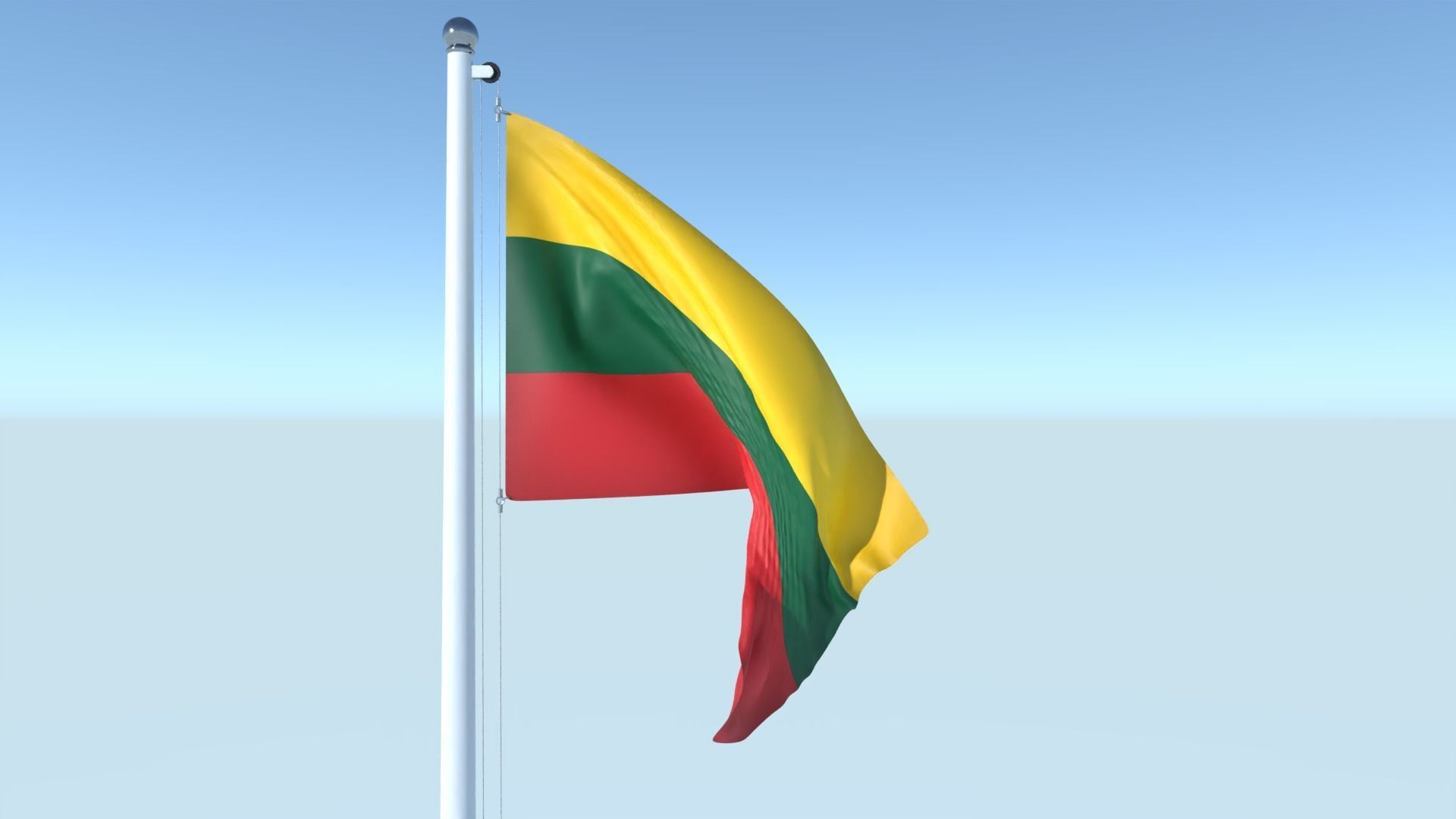 3D model Animated Flag of Lithuania VR / AR / low-poly | CGTrader