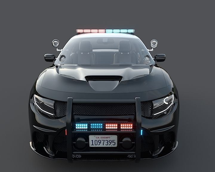 Four police cars of the Dodge Charger SRT and Hellcat brand 3D Model ...