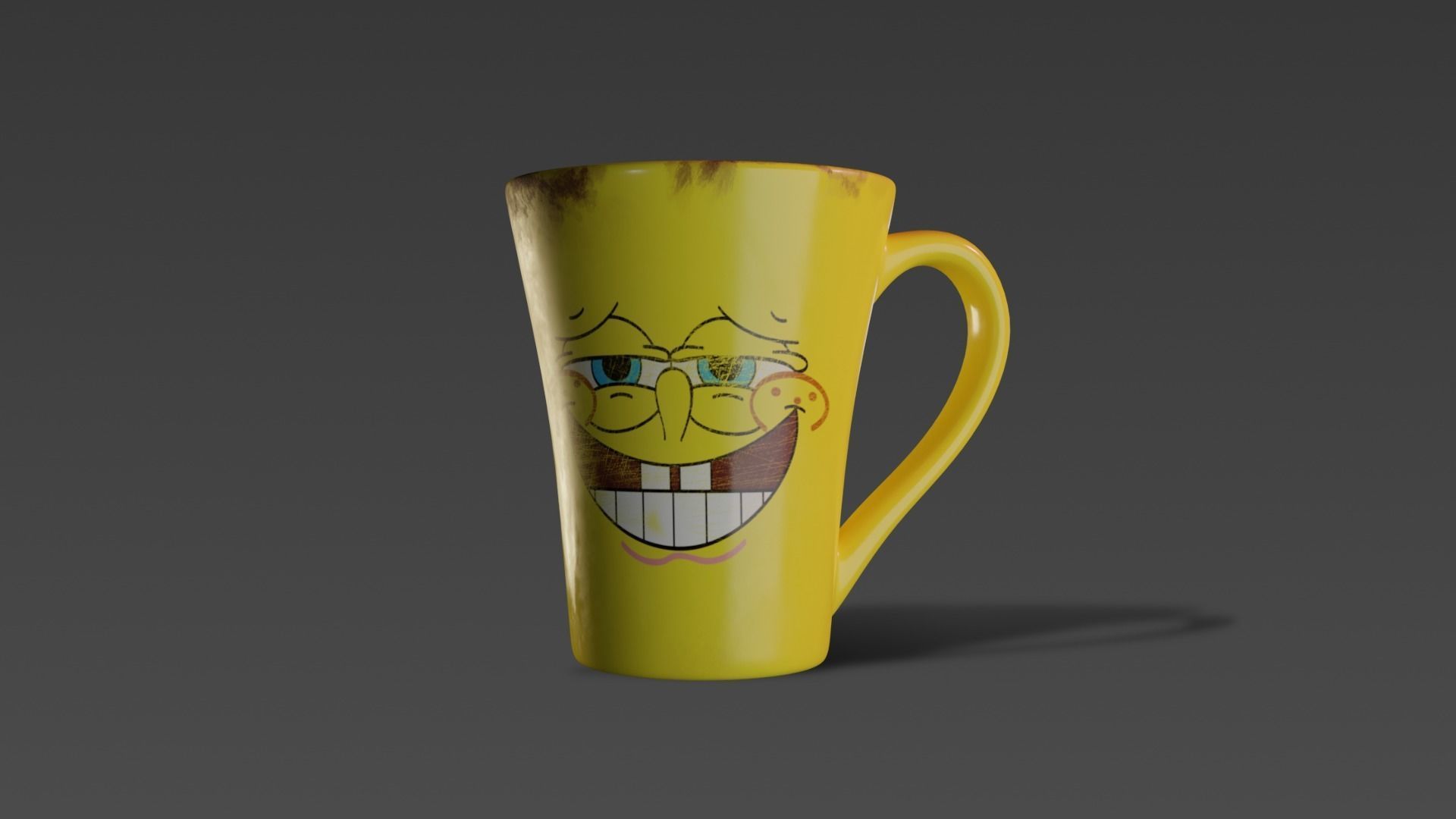 Sponge Bob Cup free 3D model | CGTrader