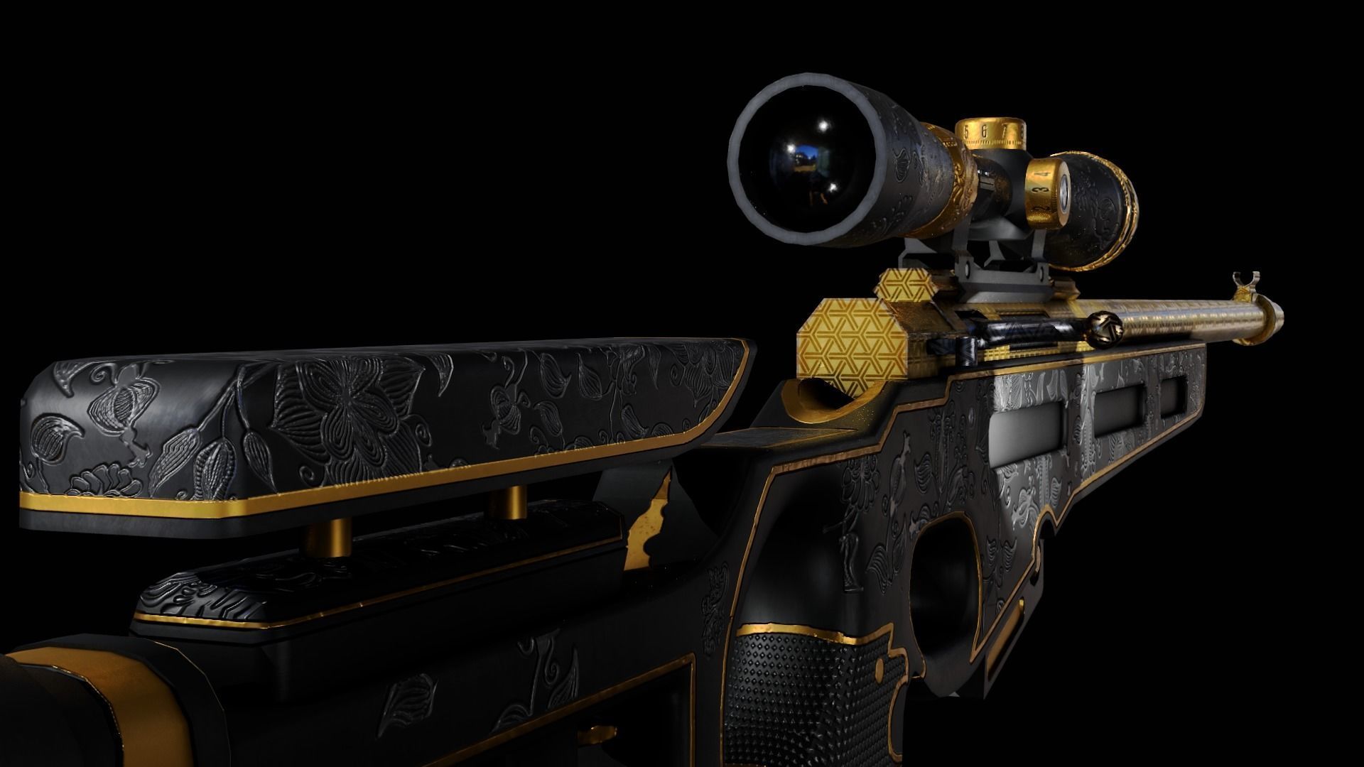 3D model SV98 sniper rifle VR / AR / low-poly | CGTrader