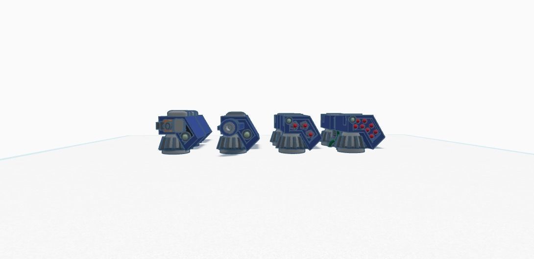 Set of side turrets for space marines vehicles or buildings 3D model 3D ...