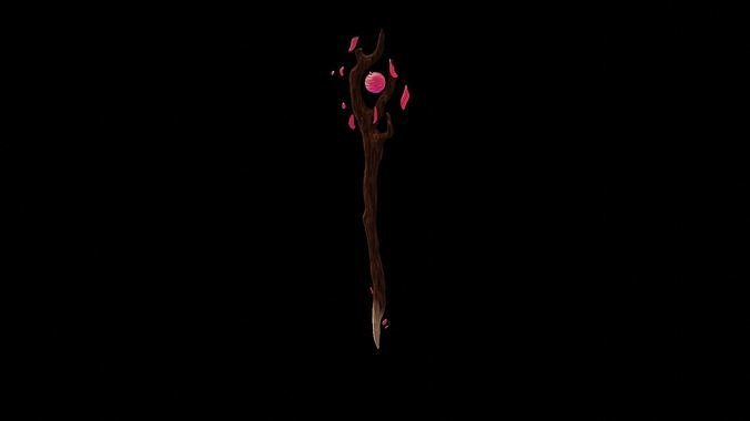 Magic Staff Animated free 3D model animated | CGTrader