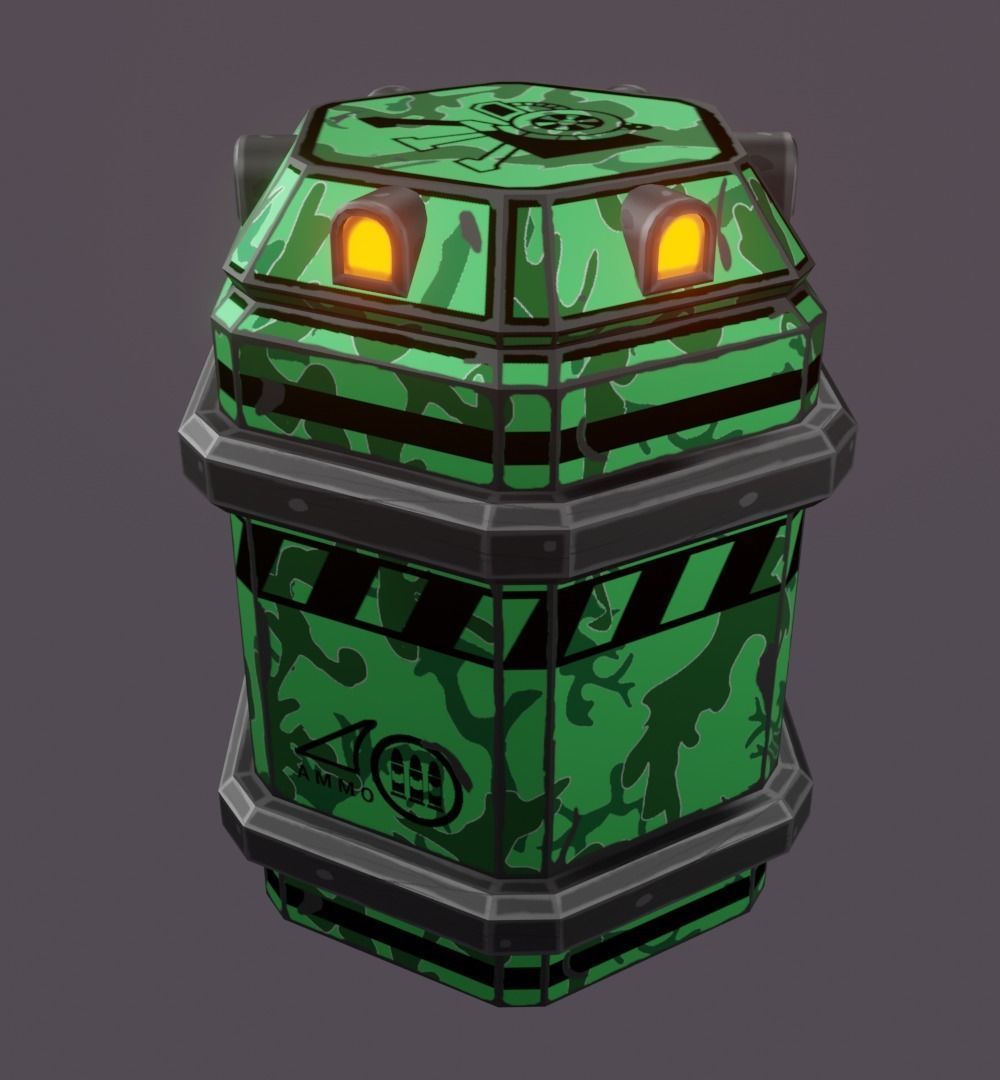 3D model Barrel turret VR / AR / low-poly | CGTrader