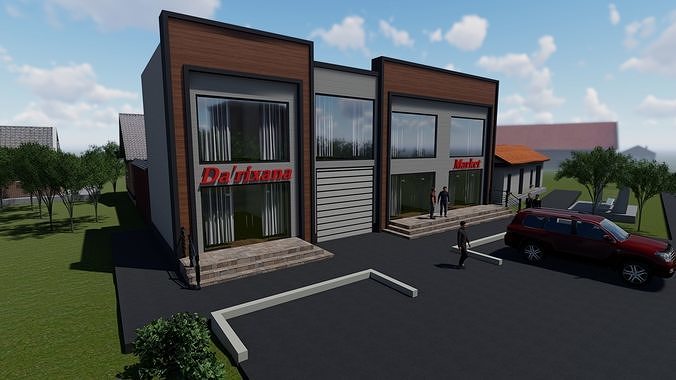 Modern Market 3D model | CGTrader