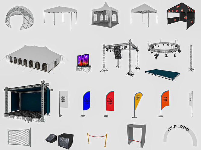 Event Exhibition pack 3D model | CGTrader