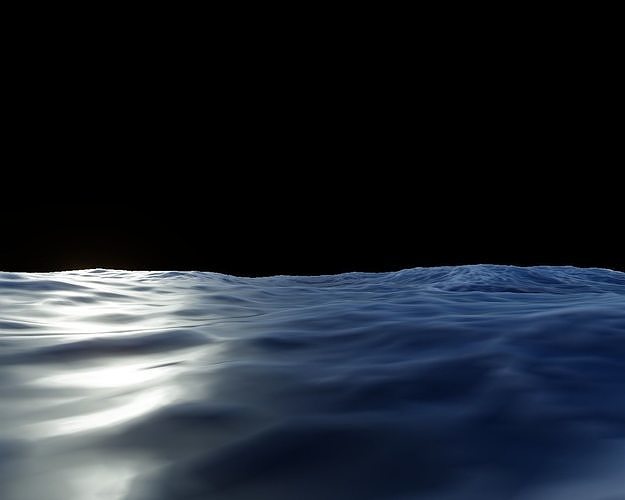Ocean water surface free 3D model animated rigged | CGTrader