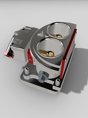 Holley Split Dominator Carb Drag Racing Intake 3D model 3D printable ...