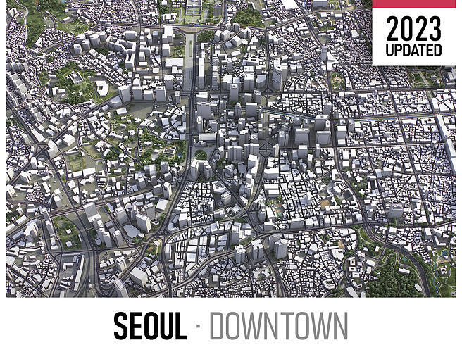 3D model Seoul - 3D City Model VR / AR / low-poly | CGTrader