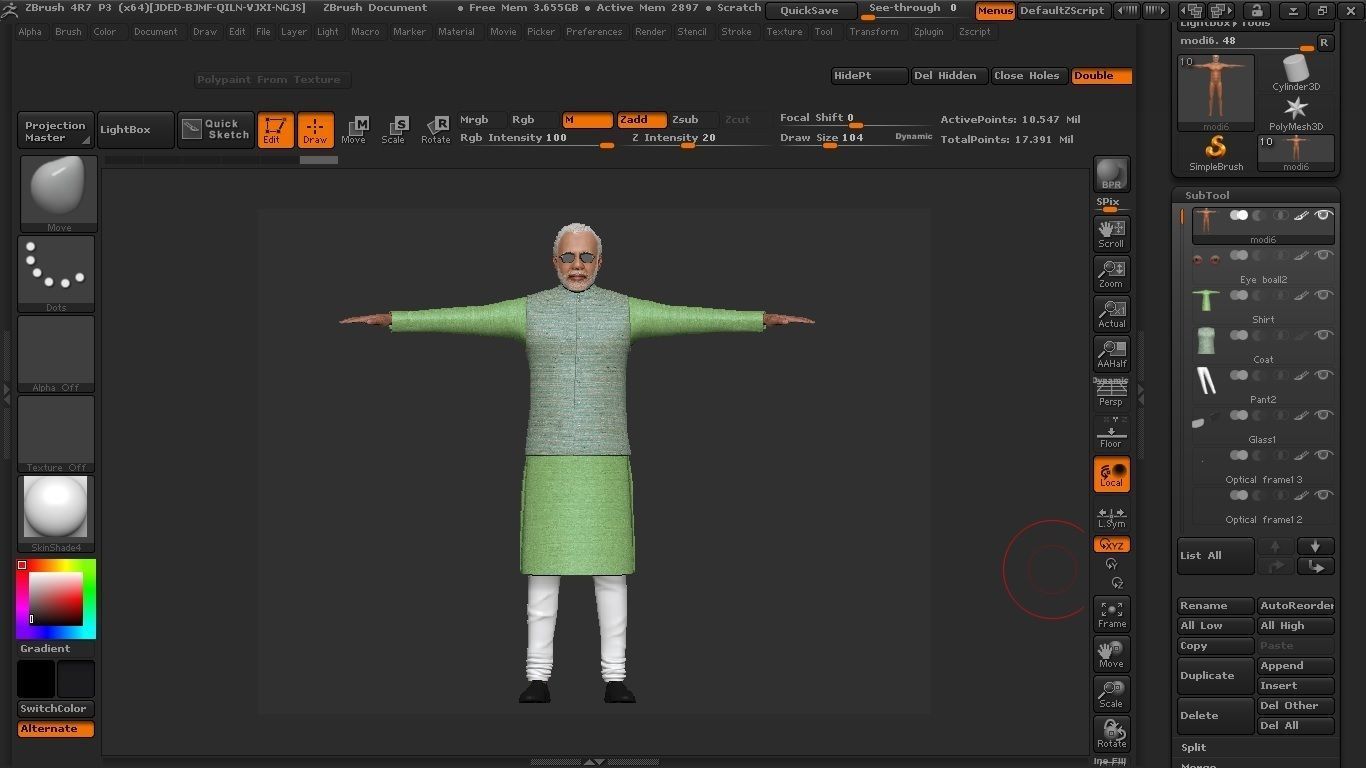 Narendra Modi model for Rigging and Animation 3D model | CGTrader