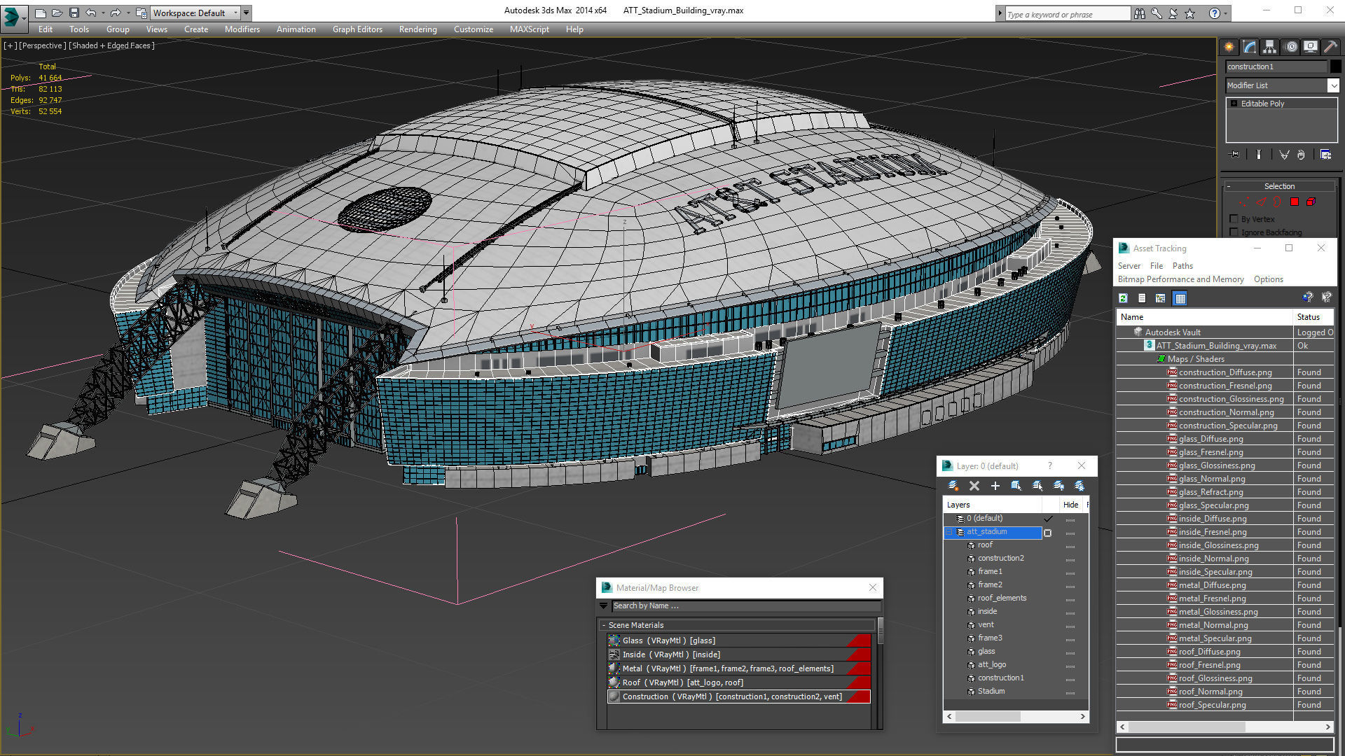 ATT Stadium Building 3D model | CGTrader