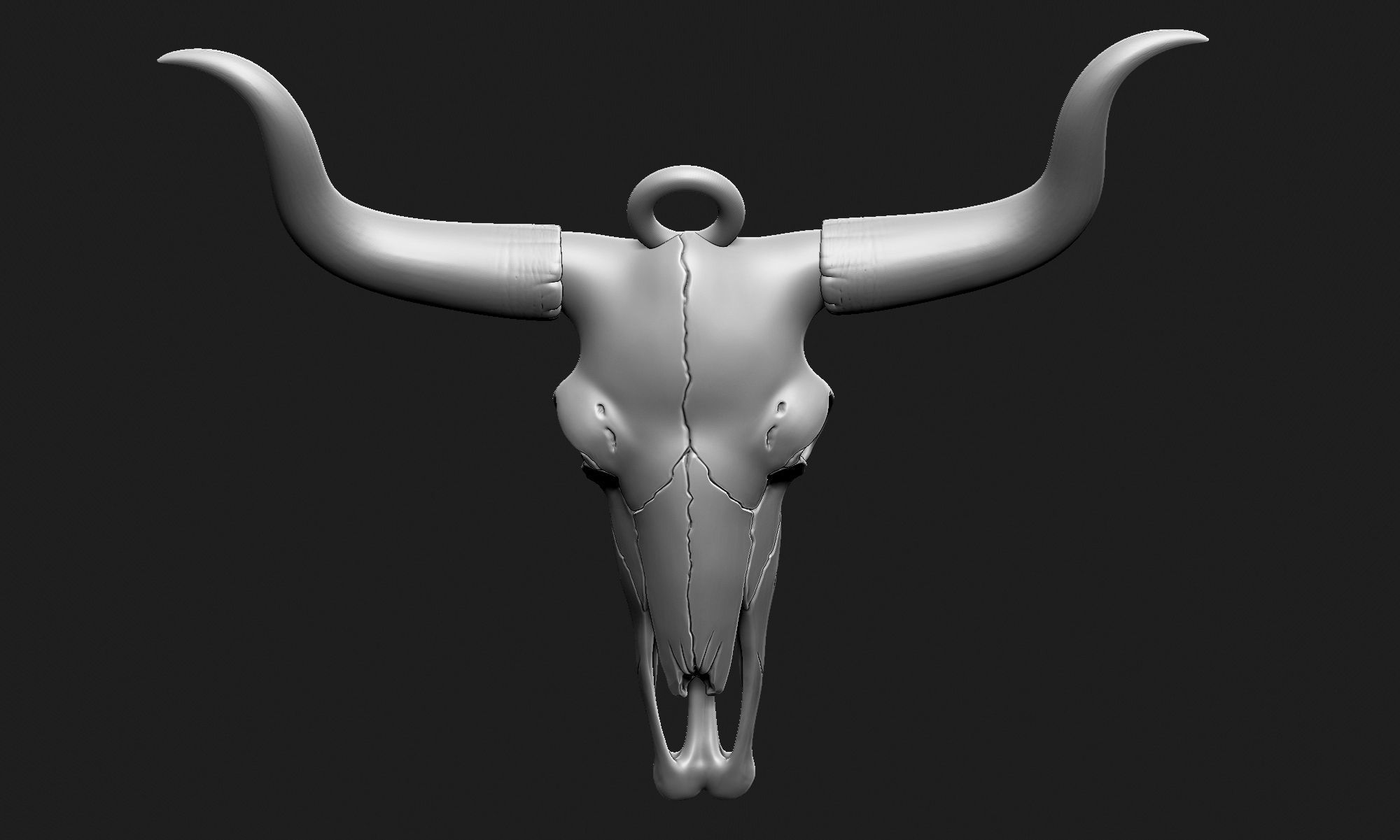LongHorn Cow Skull 3D model 3D printable | CGTrader