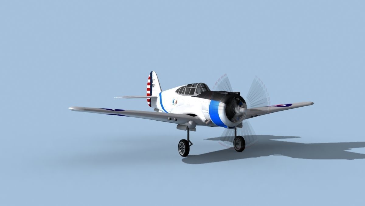Curtiss P-36C Hawk V01 USAAF 3D model animated rigged | CGTrader