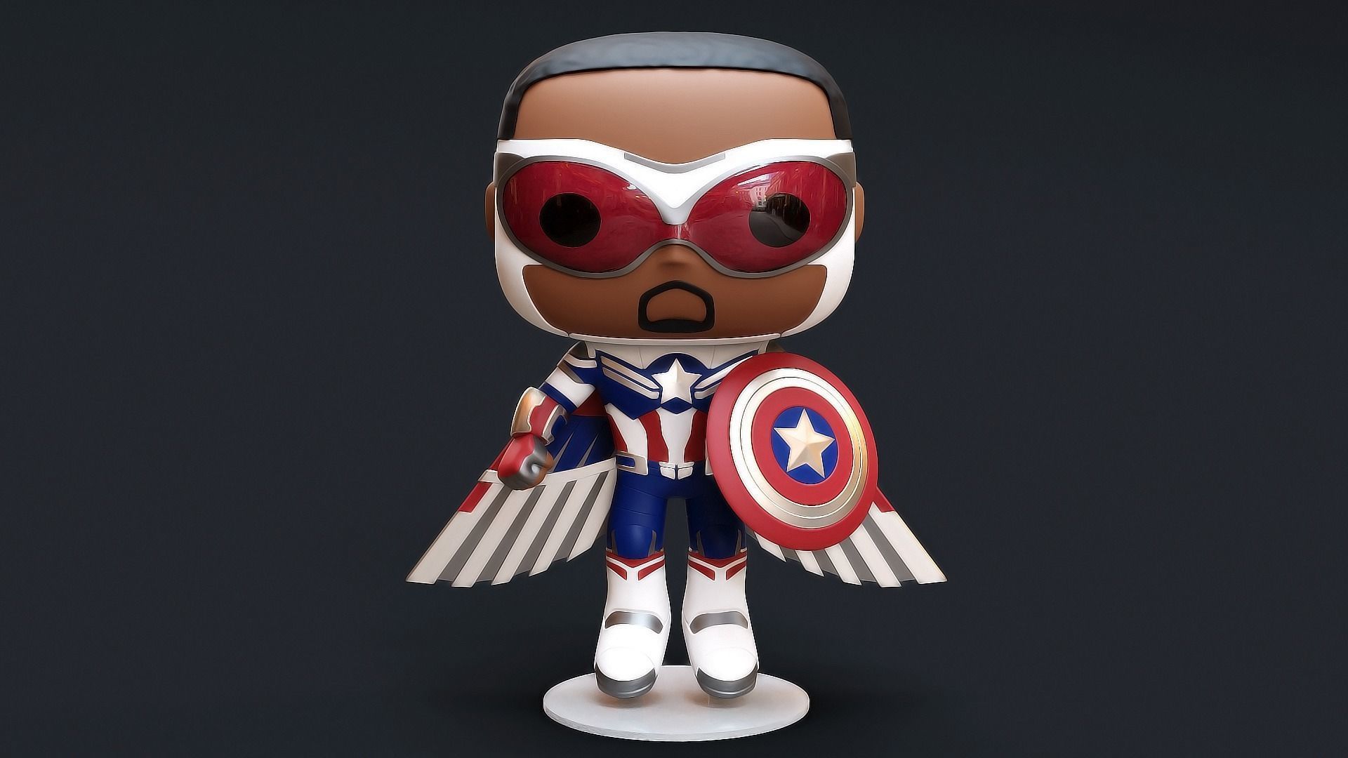 Funko Captain America Sam Wilson 3D model | CGTrader