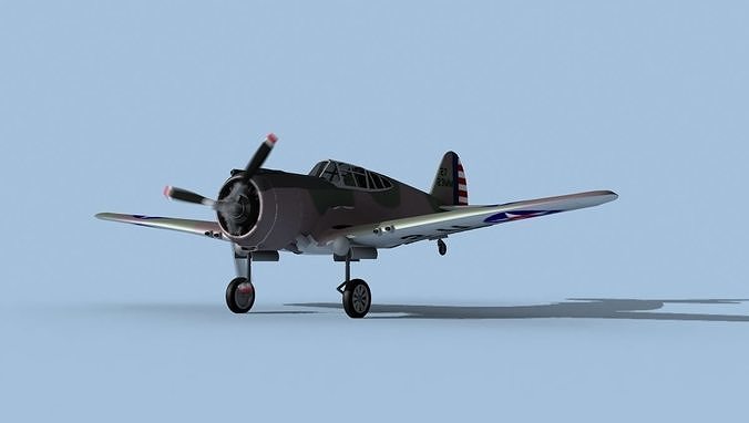 Curtiss P-36C Hawk V07 USAAF 3D model rigged | CGTrader