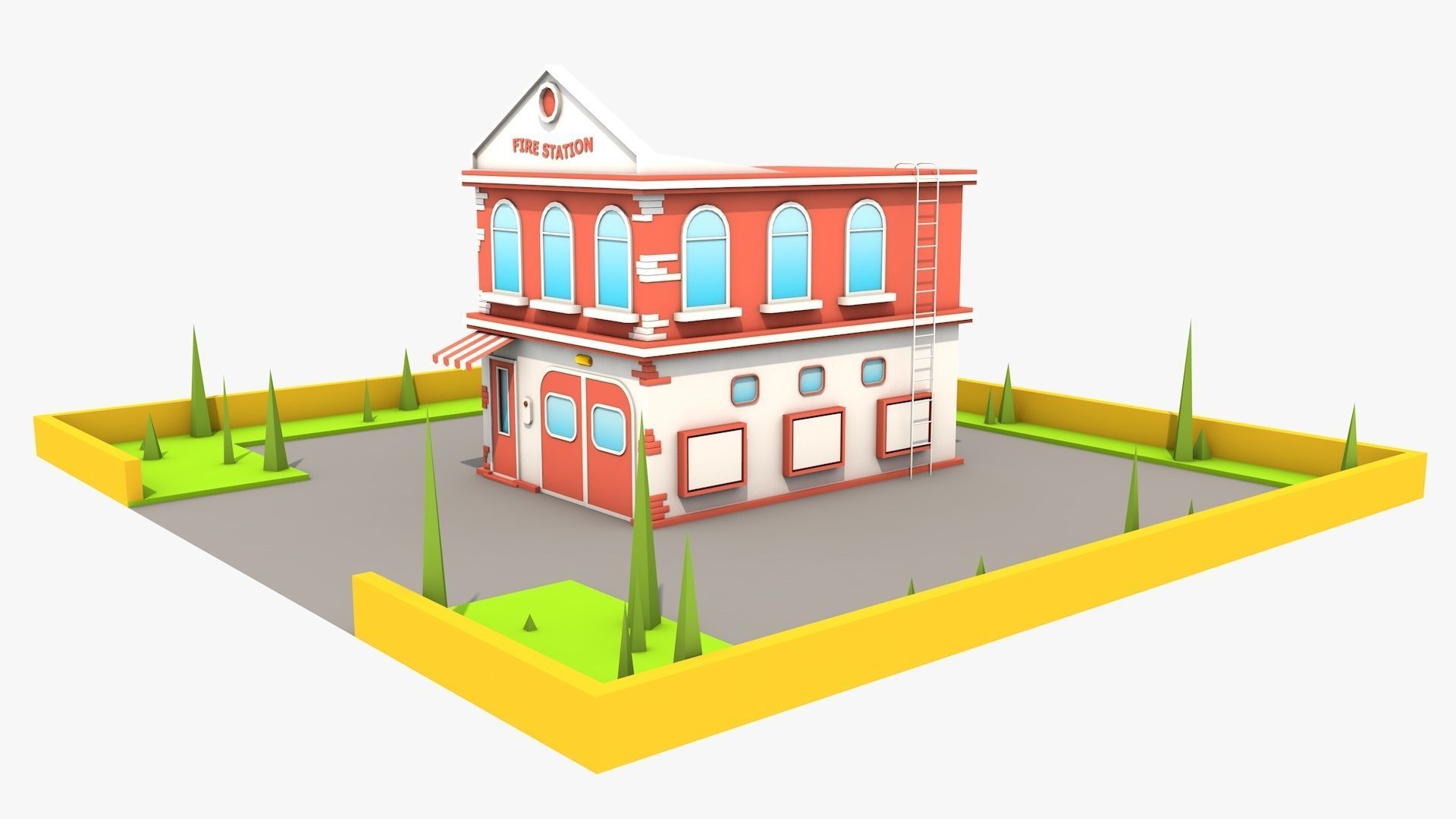 Fire Station 3D model | CGTrader