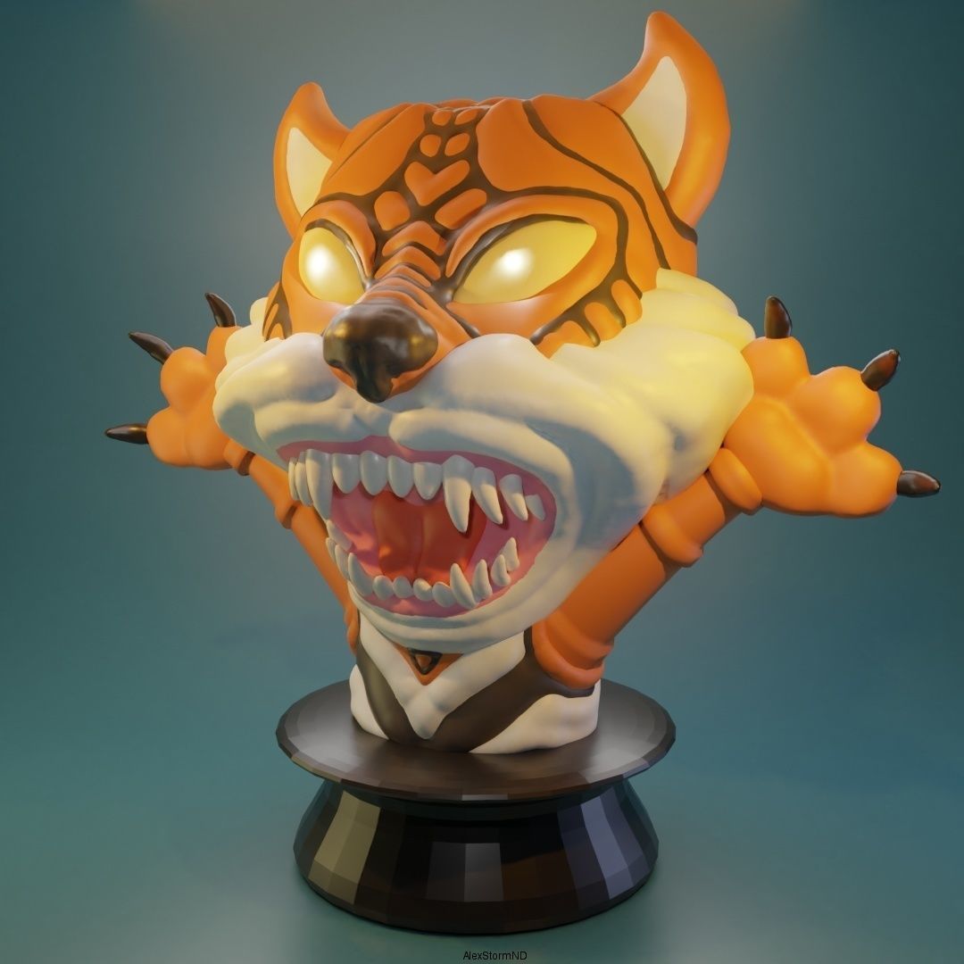 Tiger from top hat 3D model 3D printable | CGTrader