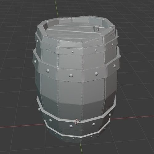 barrel with rivets free 3D model | CGTrader