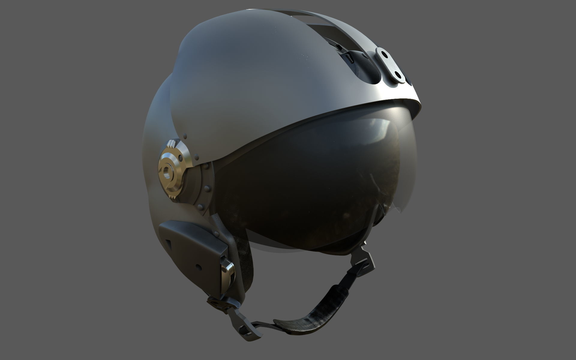 MSA Gallet LA100 Jet Pilot Flight Helmet 3D model | CGTrader