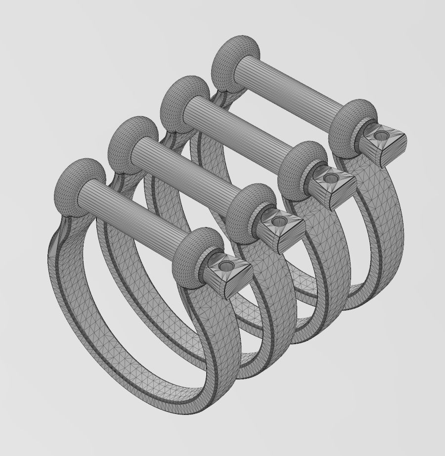 Sailing buckle shaped ring US size 5to8 3D model 3D printable | CGTrader