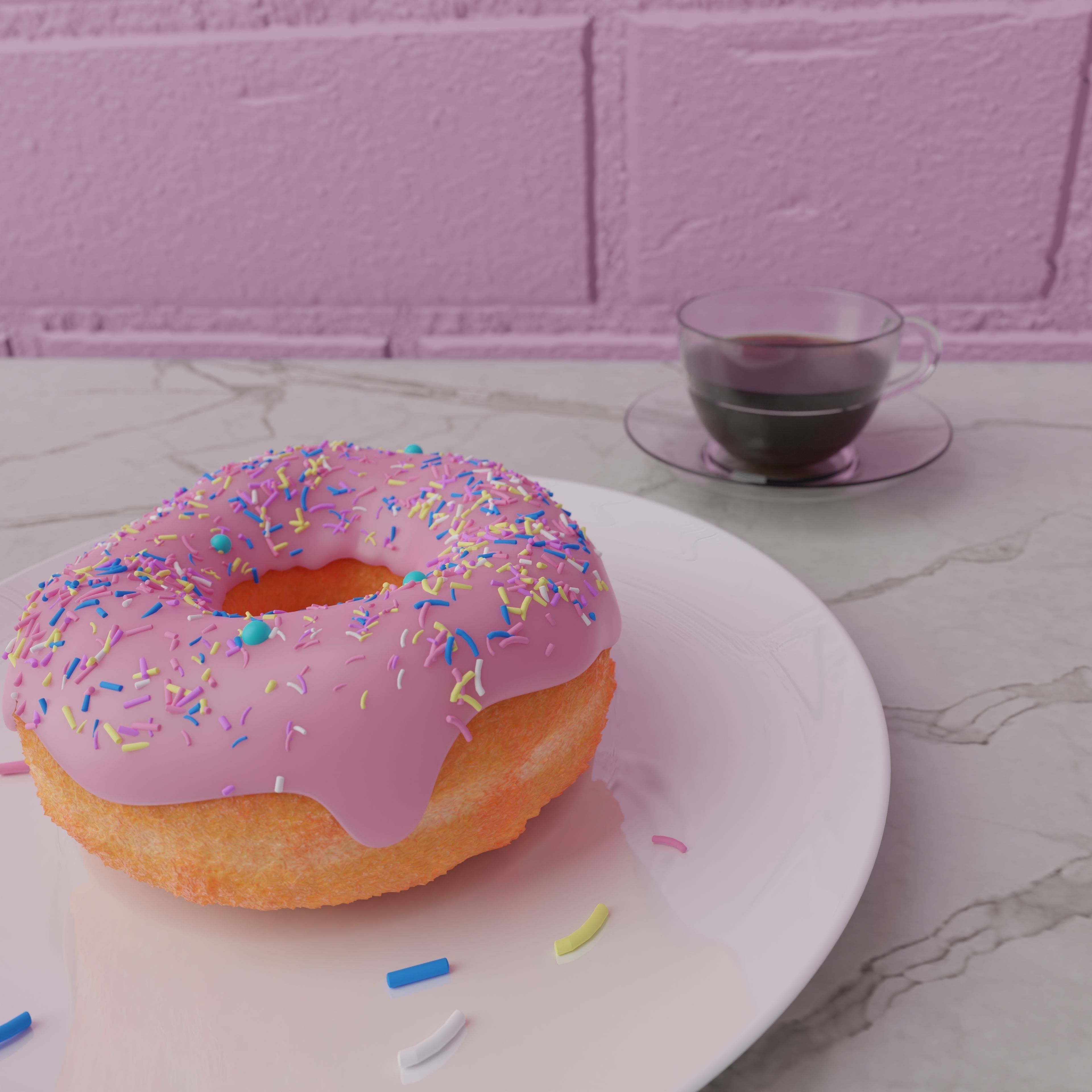 Donut 3D model animated | CGTrader