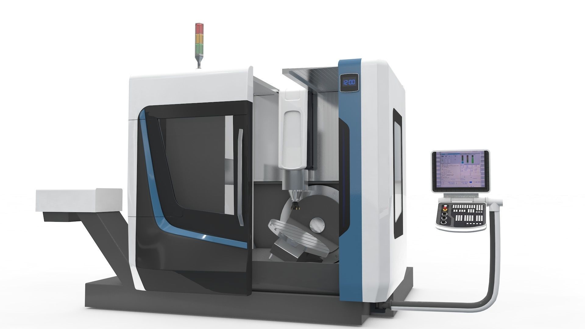 Milling Machine CNC 3D model animated rigged | CGTrader