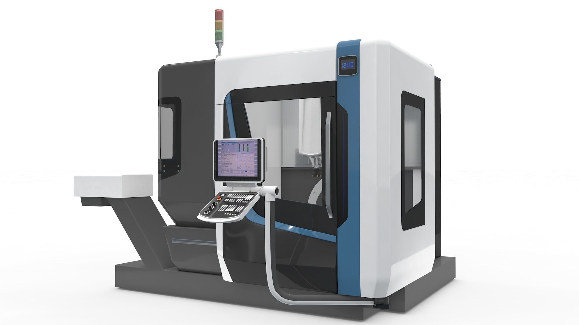 Milling Machine CNC 3D model animated rigged | CGTrader