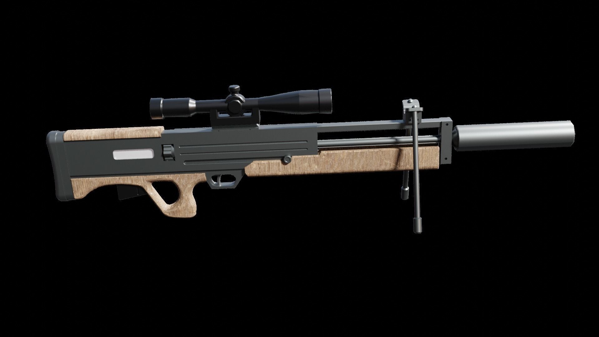 3D model Walther WA2000 VR / AR / low-poly rigged animated | CGTrader