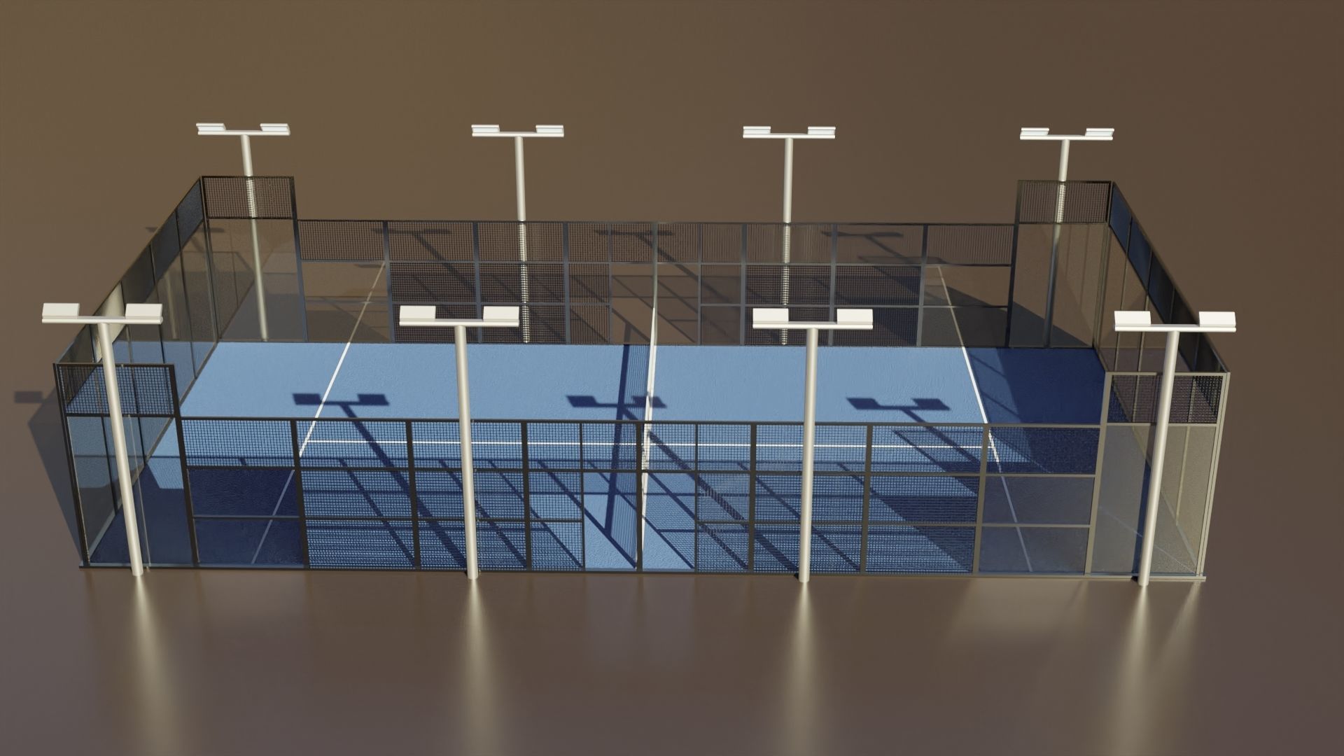 Padel court free 3D model | CGTrader