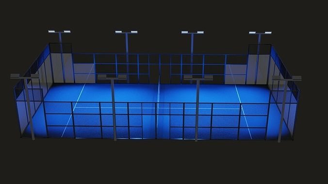 Padel court free 3D model | CGTrader