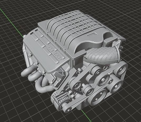 Dodge Hellcat Hemi Motor