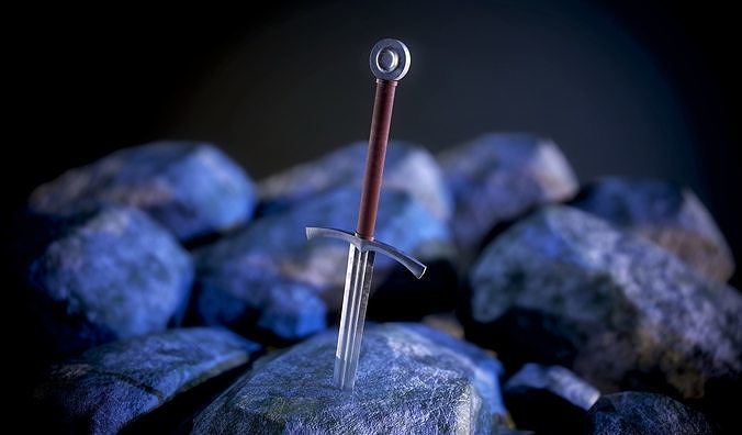 3D model The Sword in the Stone VR / AR / low-poly | CGTrader