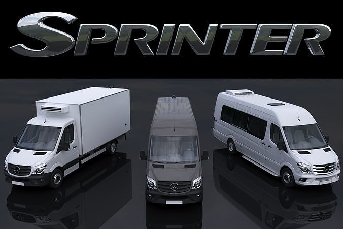 MB Sprinter- Bus- Panel Van -Ref 3D Model Collection | CGTrader