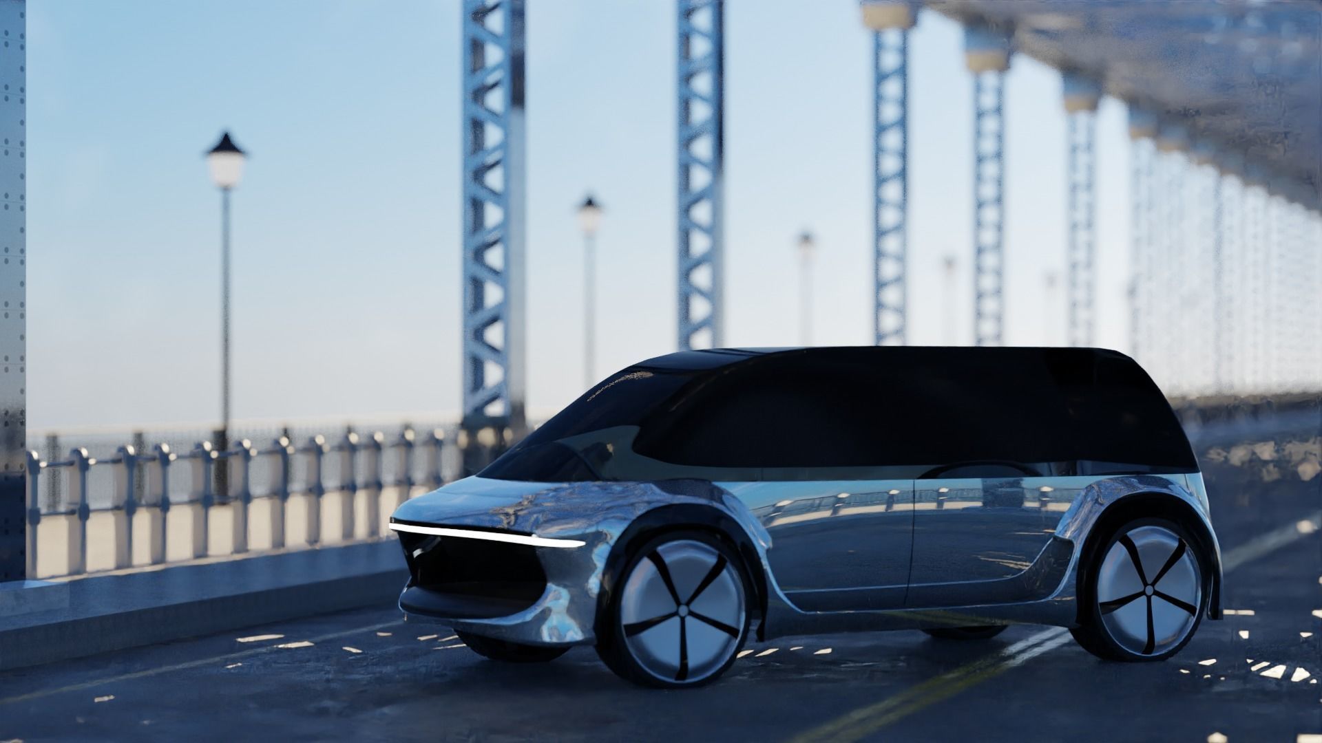 Autonomous Family Car 3D model | CGTrader