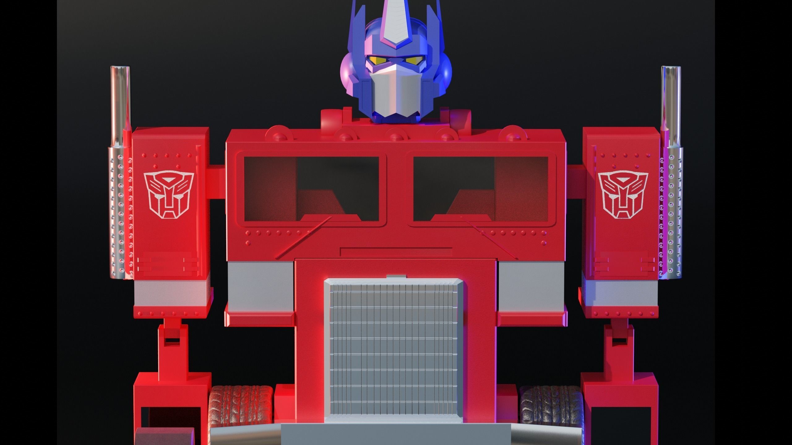 90s Optimus Prime Model 3D model rigged | CGTrader