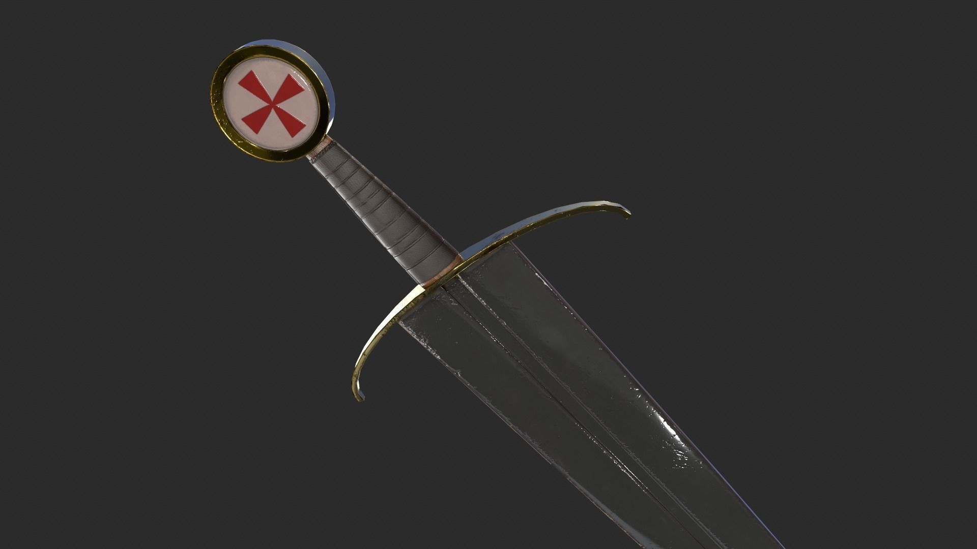 3D model Knights Templar Sword VR / AR / low-poly | CGTrader