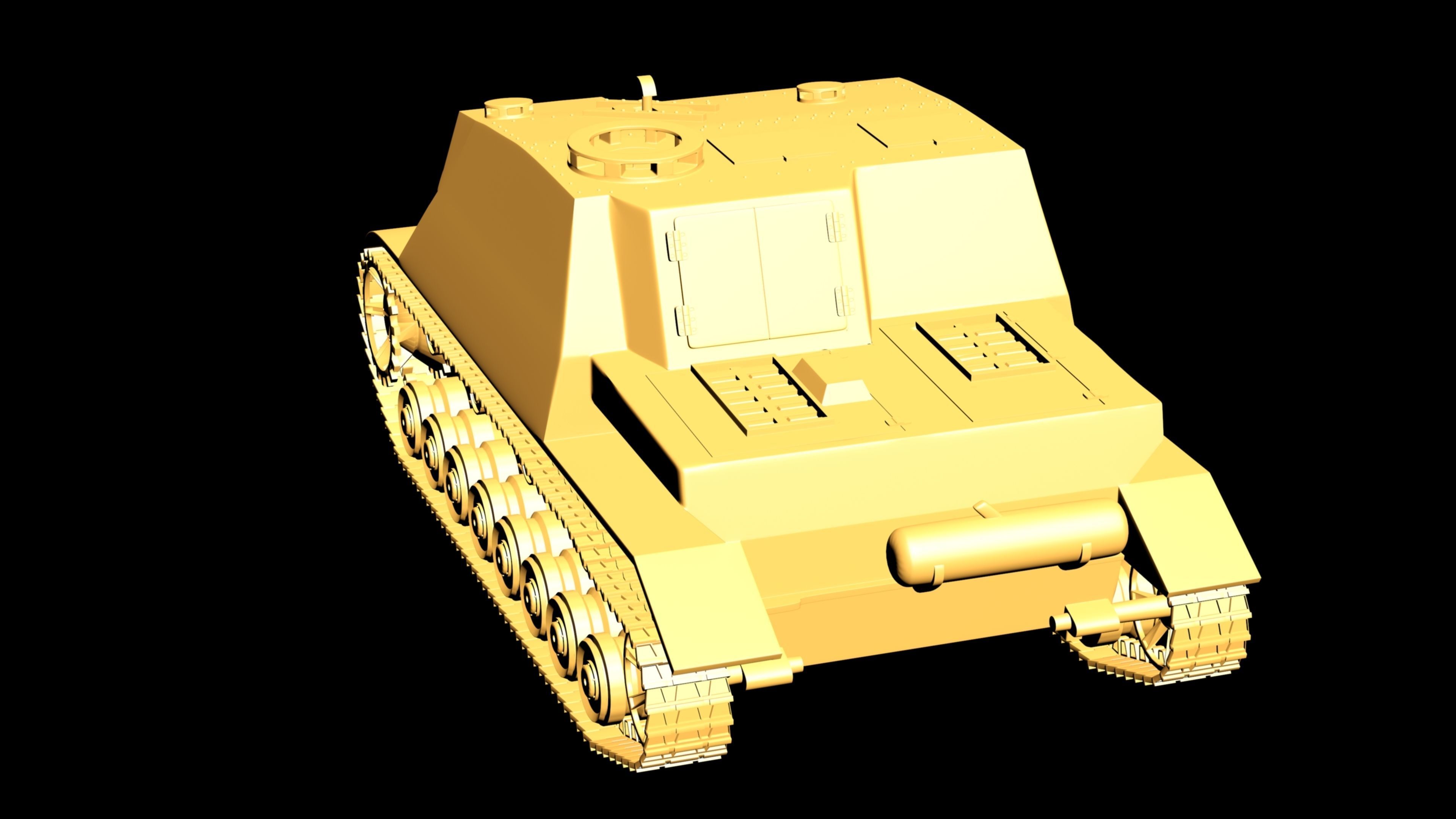 Sturmpanzer IV Brummbar 3D model 3D printable | CGTrader