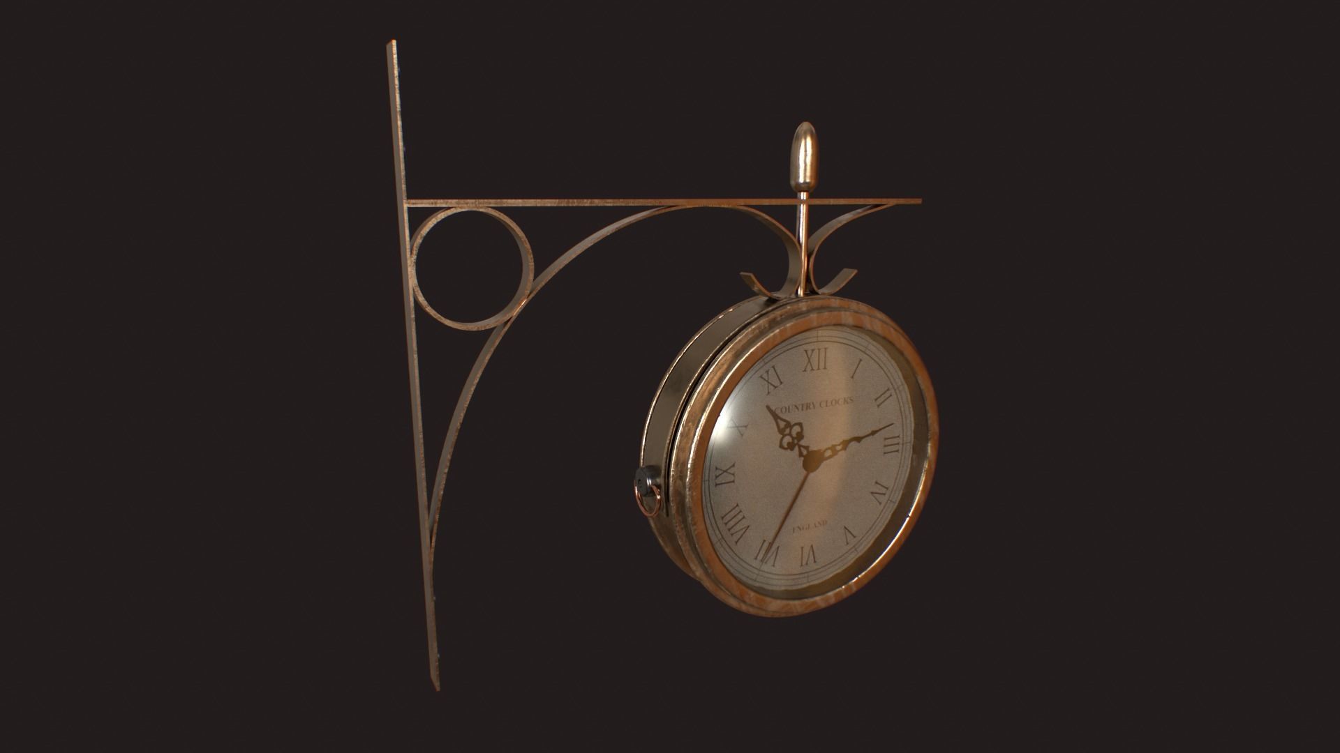 3D model Antique Railway Station Clock VR / AR / low-poly | CGTrader
