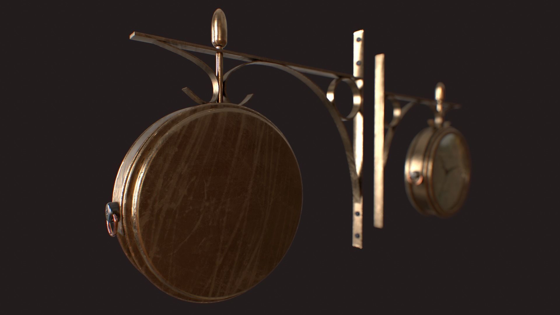 3D model Antique Railway Station Clock VR / AR / low-poly | CGTrader
