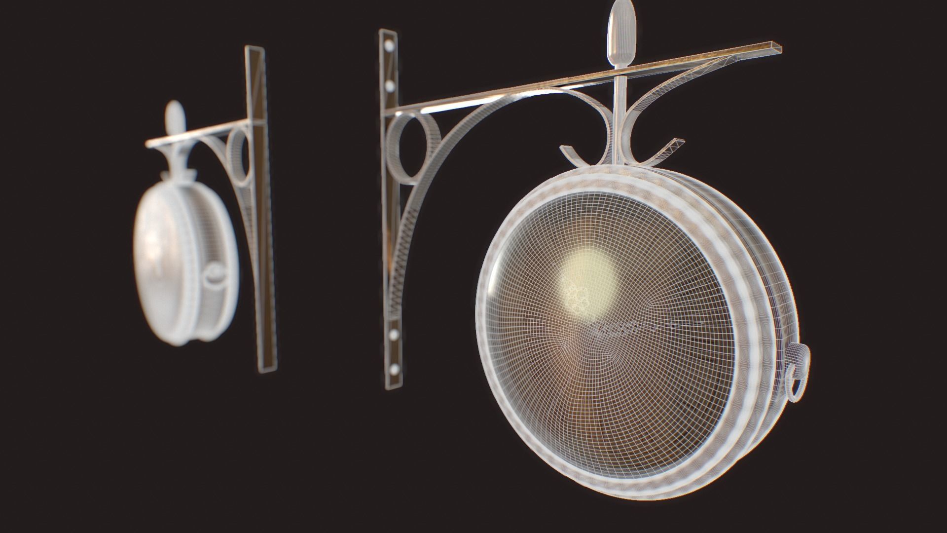 3D model Antique Railway Station Clock VR / AR / low-poly | CGTrader