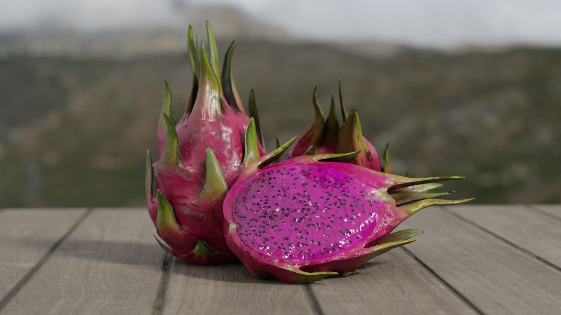 3D model Dragon fruit - Pitaya VR / AR / low-poly | CGTrader