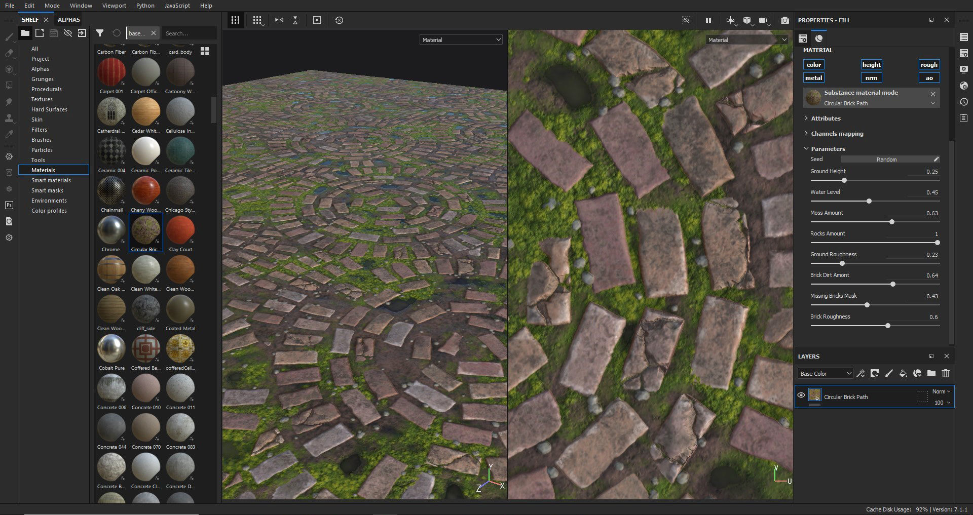 Circular Brick Path Material Texture | CGTrader